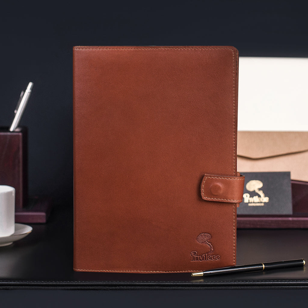 Шкіряний блокнот "Privilege classic" коричневий – Privilege Handmade