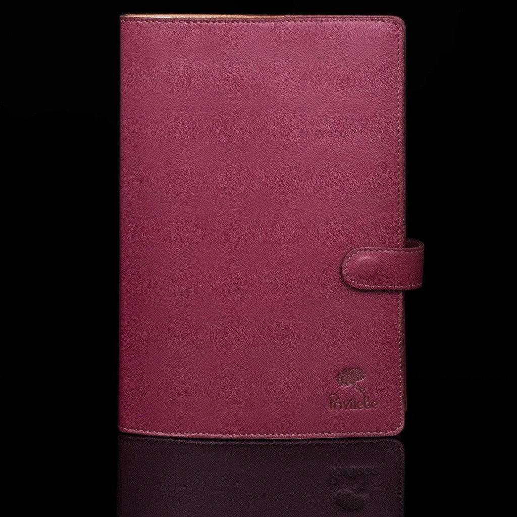 Жіночий шкіряний блокнот "Privilege Classic Cherry" – Privilege Handmade